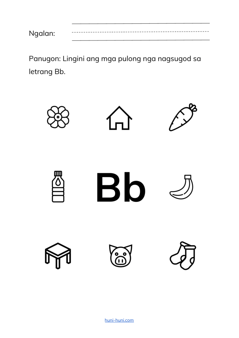 Letrang Bb Sinugbuanong Binisaya Worksheets - Huni-huni